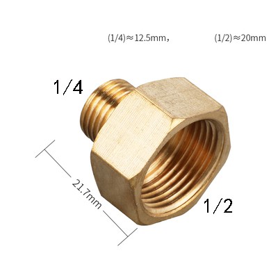Brass Fitting 1/8" 1/4" 3/8" 1/2" Male to Female BSP Thread Pipe ...