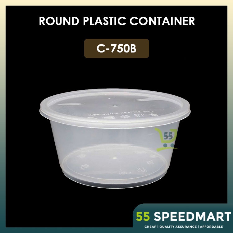 𝟱𝟱𝗦𝗣𝗘𝗘𝗗𝗠𝗔𝗥𝗧 C750B 710ML ROUND CONTAINER WITH LID [ ±10SETS ] PLASTIC ...