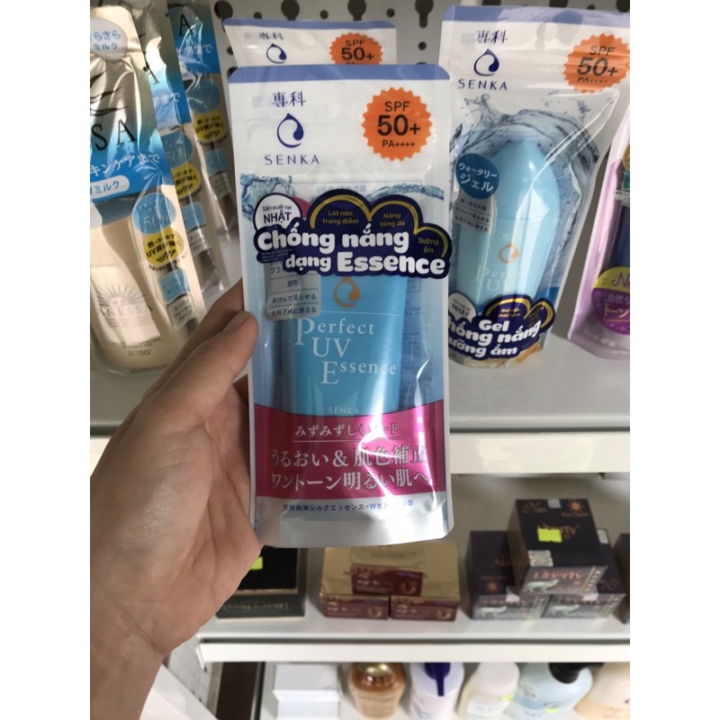 Essence Sunscreen SPF50 + PA ++++ Senka Perfect UV 50g | Shopee Malaysia