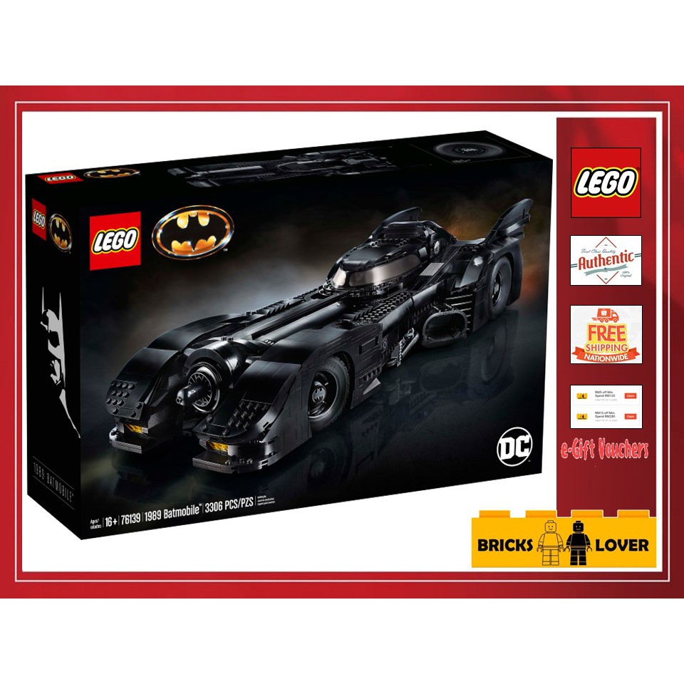 Lego 76139 {Bricks_Lover} Super Heroes - 1989 Batmobile (100% Original / Ready Stock) | Shopee ...