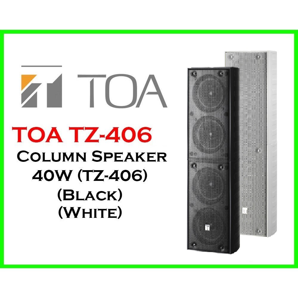 TOA Column Speaker 40W (TZ-406) (Black/White) | Shopee Malaysia