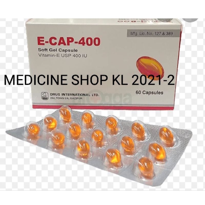 E-CAP 400 MG 60 CAPSULES (4*15=60 CAPSULES). | Shopee Malaysia