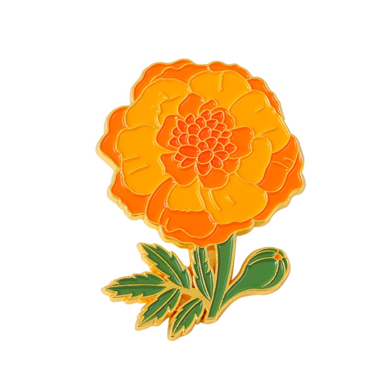 Cute Colorful Flower Plant Enamel Pin Lily Tulip Sunflower Iris Morning ...