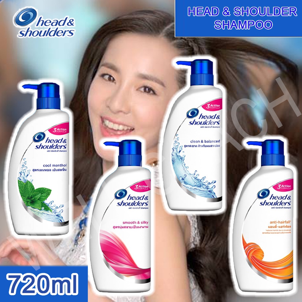 Head And Shoulders Shampoo MEN Cool Menthol Clean Balance Hair Fall ...