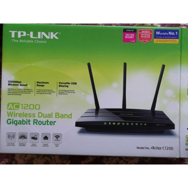 TP-LINK Archer C1200, AC 1200 Wireless Dual Band Gigabit Router (Used ...
