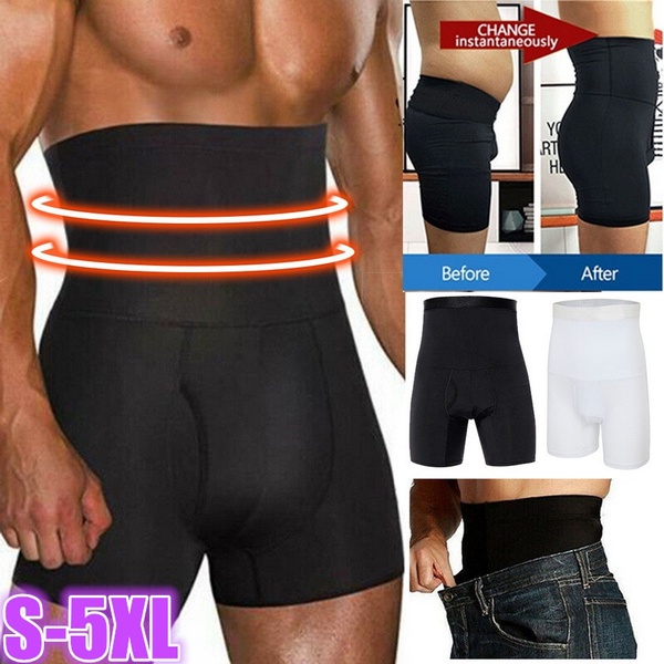 Men Tummy Control Panties High Waist Slimming Underwear Body Shaper ...