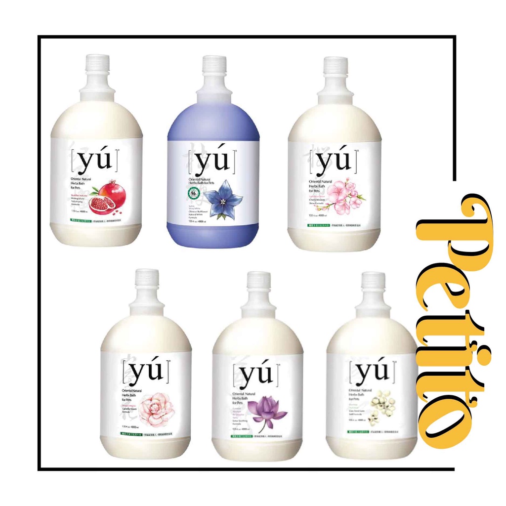 Yu Pet Shampoo Shower Gel / Long Lasting Shampoo (Dog & Cat) 4L ...