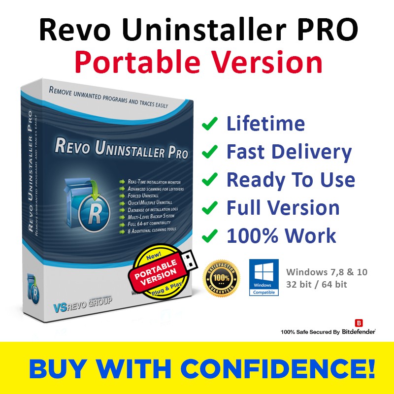 Revo Uninstaller PRO Portable Version For Windows 7,8 & 10 | Shopee ...
