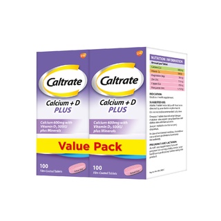 Caltrate 600 Plus Calcium Dietary Supplement For Bone Health With ...