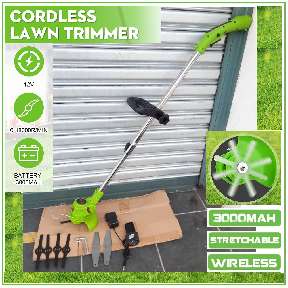 BEST Cordless 12V Grass Trimmer Waterproof Household Garden Lawn Weed ...