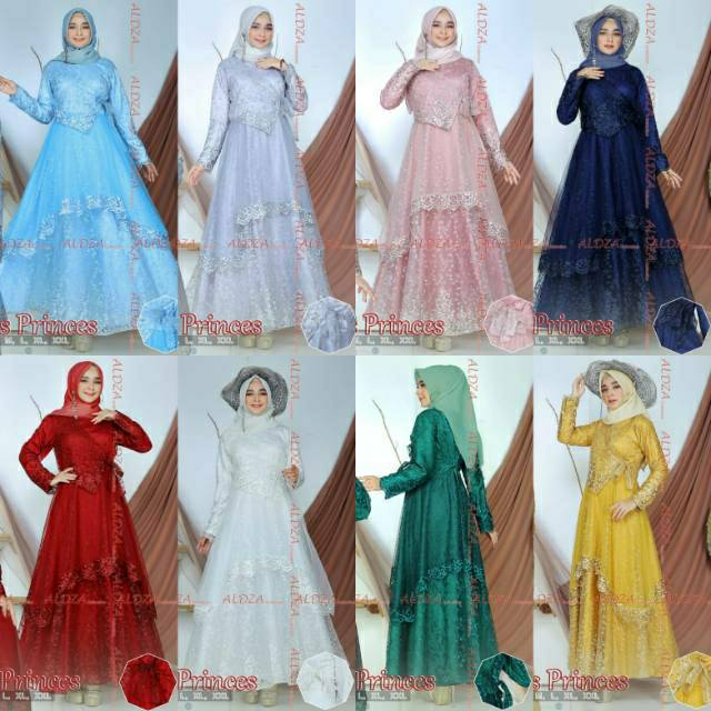 Modern Gamis Brokat Tulle Princess / Kebaya Modern / Gamis Graduation ...