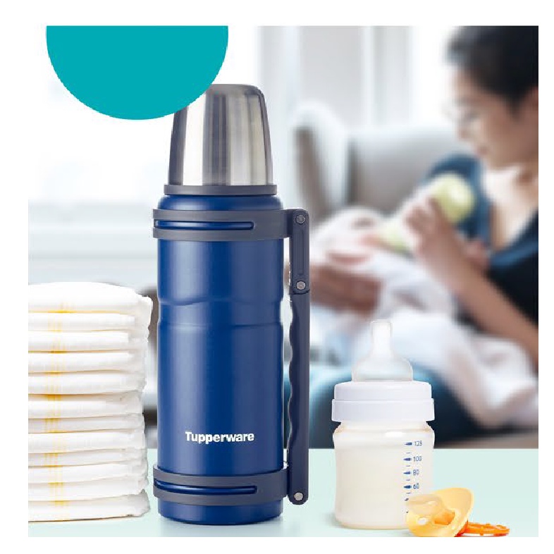 New Tupperware Xploris Thermal Flask Blue (1) 1.2L with gift box ...