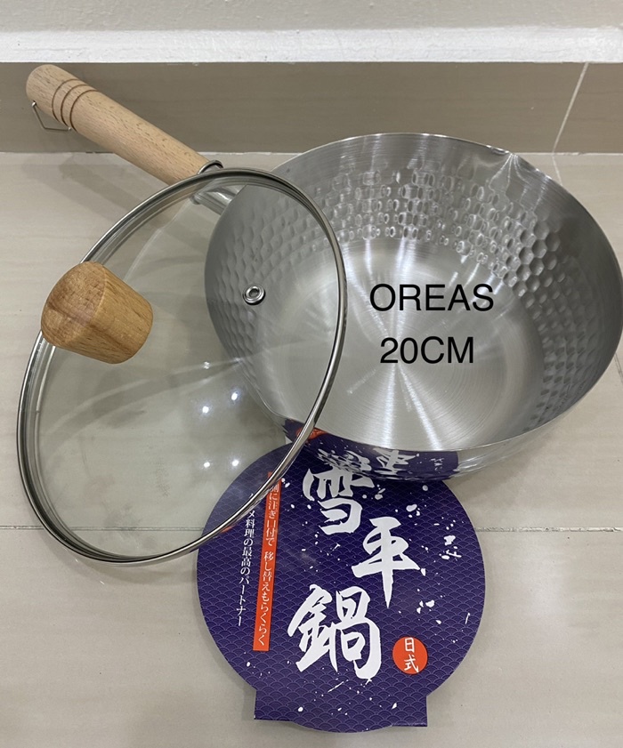 OREAS 100% original Japan Stainless Steel Snow Pan (Glass Lid) Sauce ...