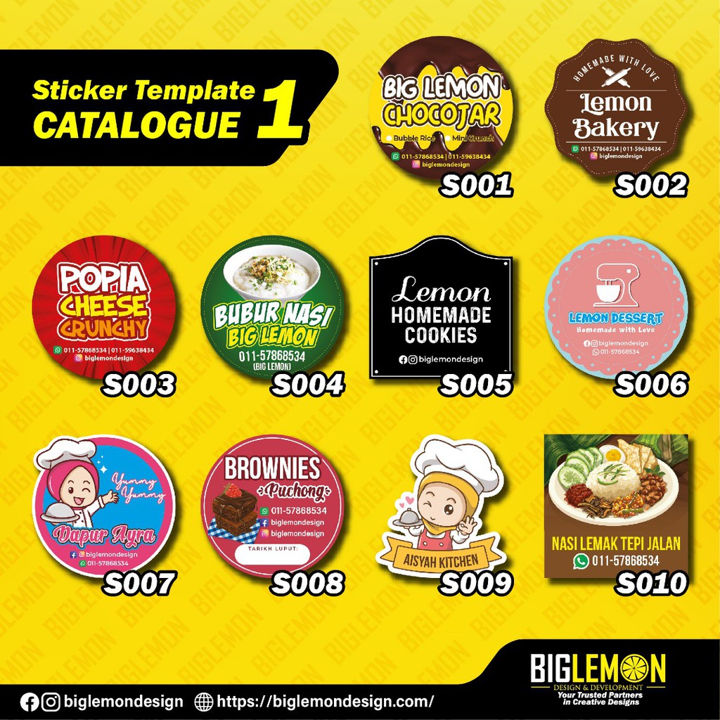 Label Sticker/Sticker Makanan/Sticker Product Siap Design/Sticker Brand ...