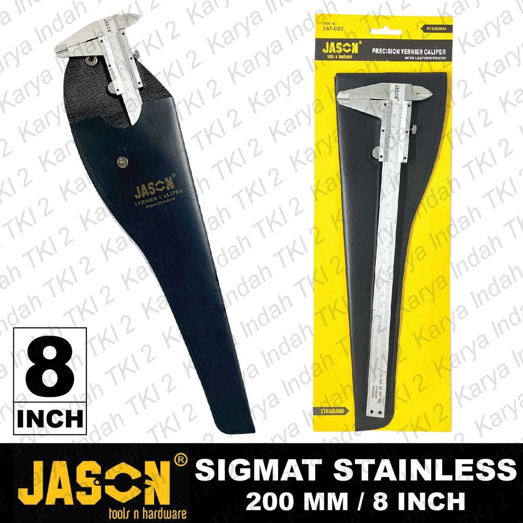 Sigmat 8" JASON Stainless Steel Vernier Caliper 200 mm Vernier Caliper ...