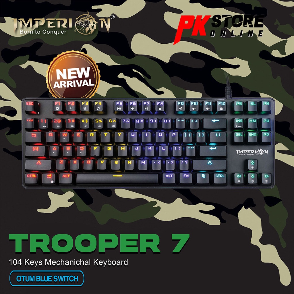 IMPERION TROOPER 7 RGB MECHANICAL GAMING KEYBOARD | Shopee Malaysia
