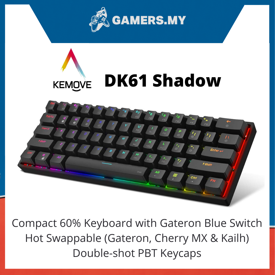 KEMOVE DK61 Snowfox / Shadow - 60% HotSwap Wireless Mechanical Keyboard ...