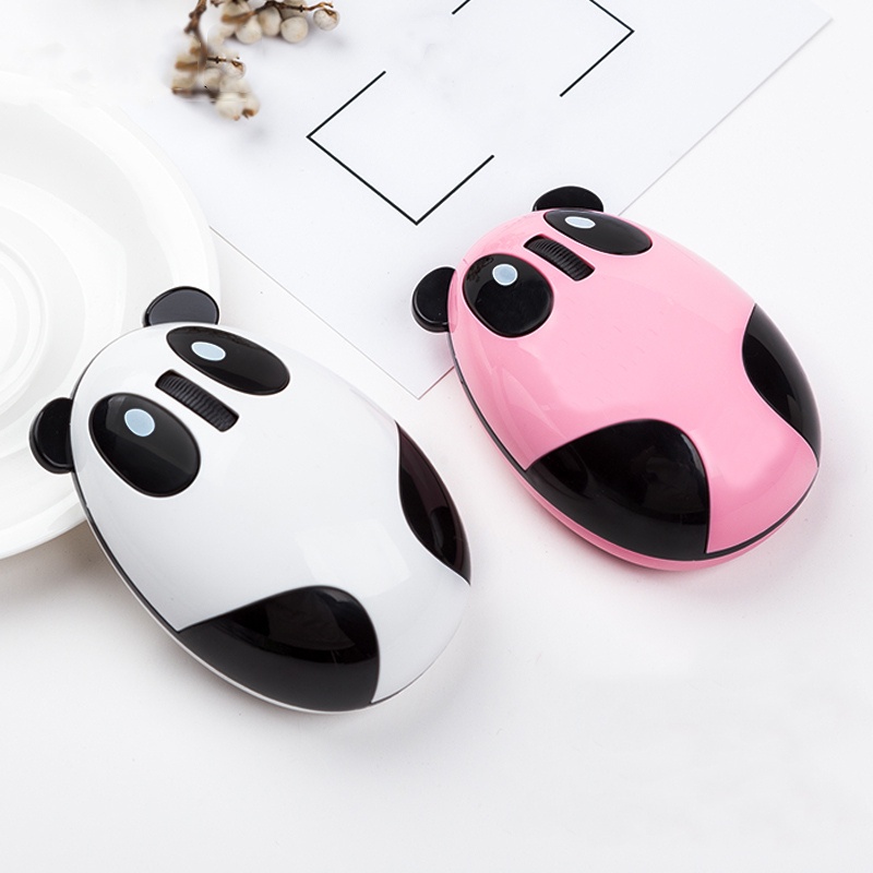 Silent Rechargeable Wireless Mouse Ergonomic Optical Mouse Pink Panda ...