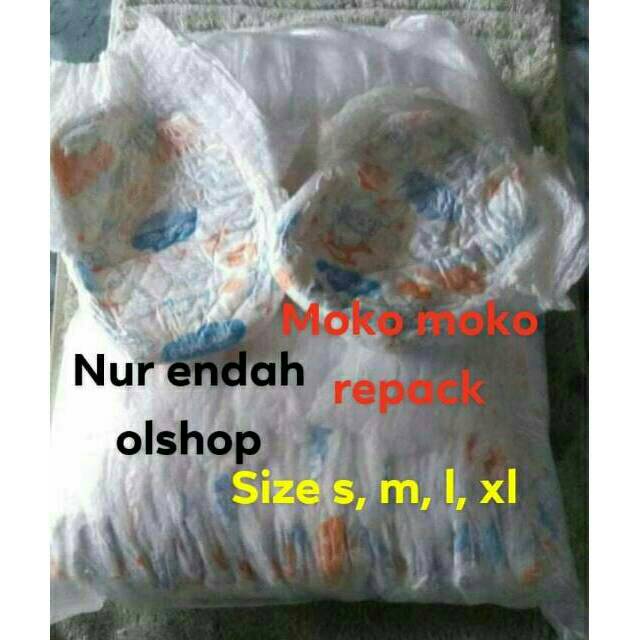 Size S,M,L,XL, XXL DIAPERS MOKO MOKO REPACK NON Packaging Brand PAMPERS ...