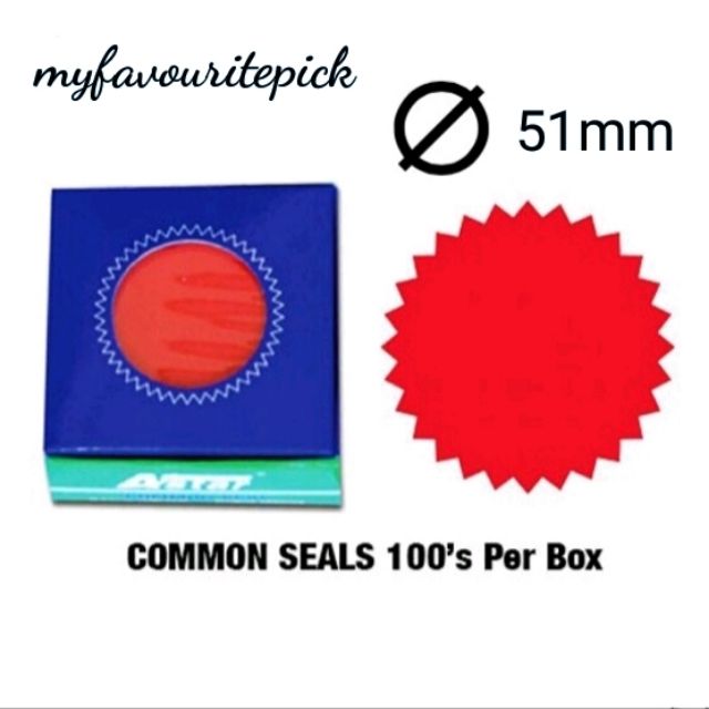 Common Seal Sticker 51mm (1 Box/100pcs) | Shopee Malaysia