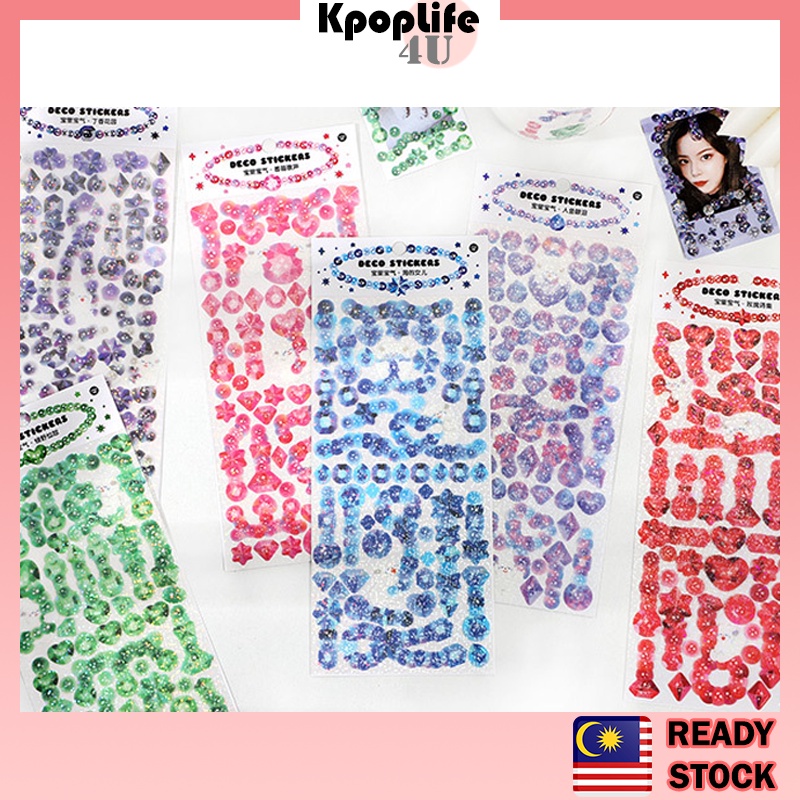 Glitter Diamond Deco Sticker Photocard Album Diary Handphone Case DIY ...
