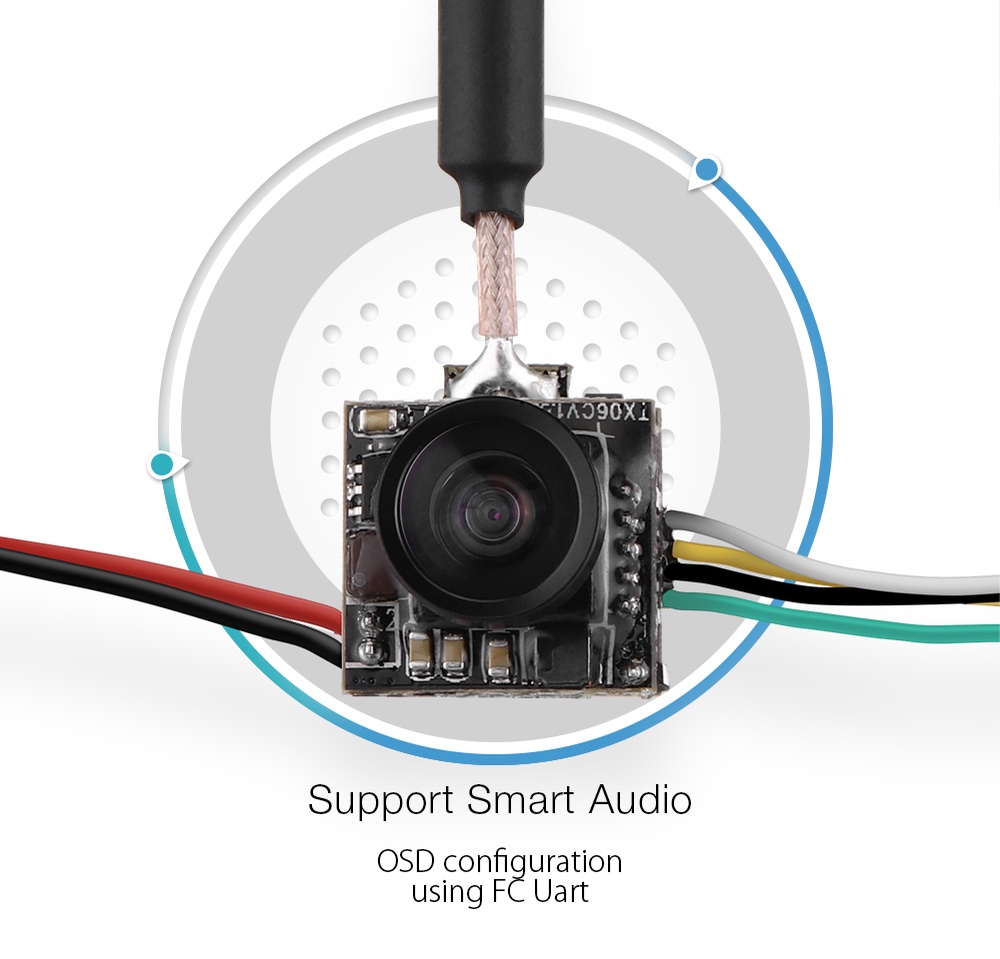 Eachine TX06 700TVL FOV Smart Audio Mini FPV Camera AIO Transmitter For ...