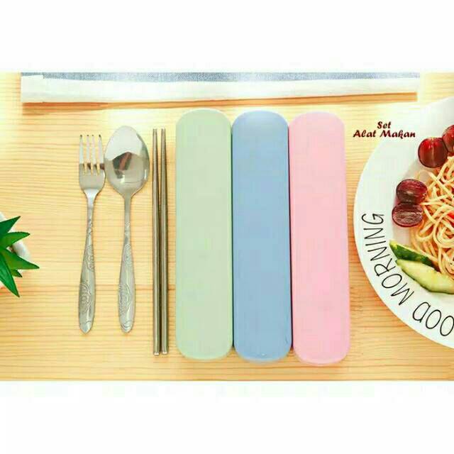 Personal Stainless Cutlery Set + Stainless Folding Glass | Shopee Malaysia