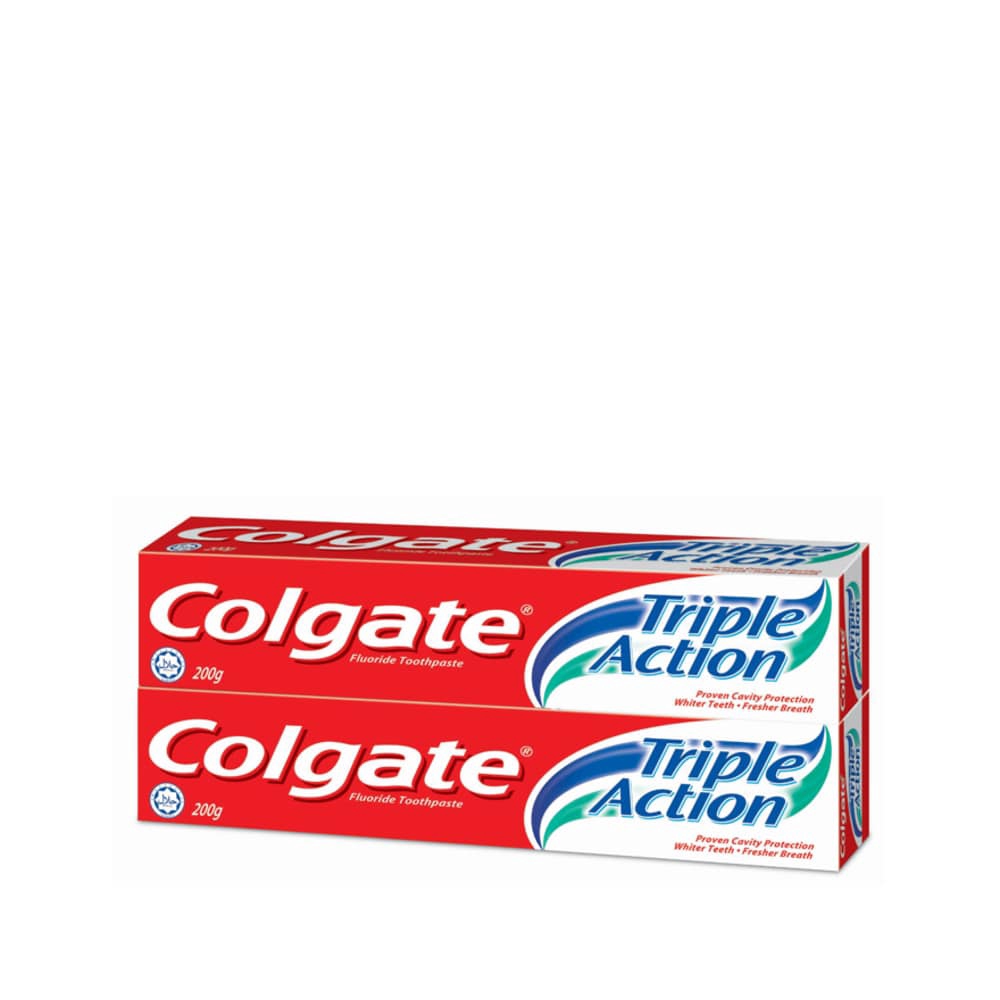 Colgate Triple Action Toothpaste (2 x 200g) WT1 | Shopee Malaysia