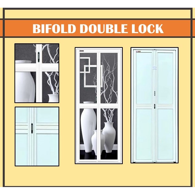 DOUBLE LOCK Pintu Lipat Untuk Tandas / Bifold Toilet Door, Toilet Door ...