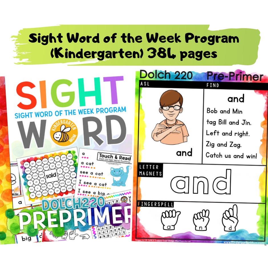 A204 - Printable Sight Word of the Week Program 384 pages [PDF ...