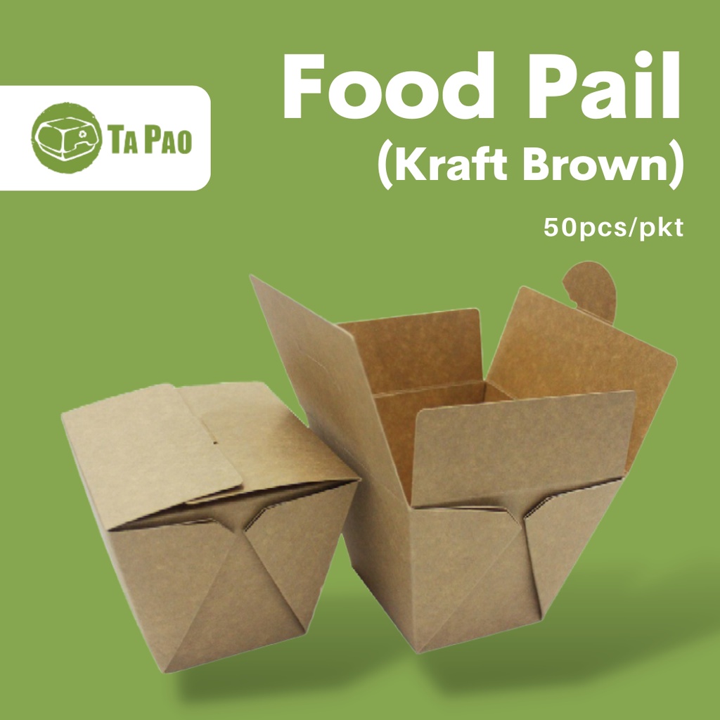 Paper Food Pail | Kraft Brown | 50 pcs/packet | Paper Food Box | Paper ...