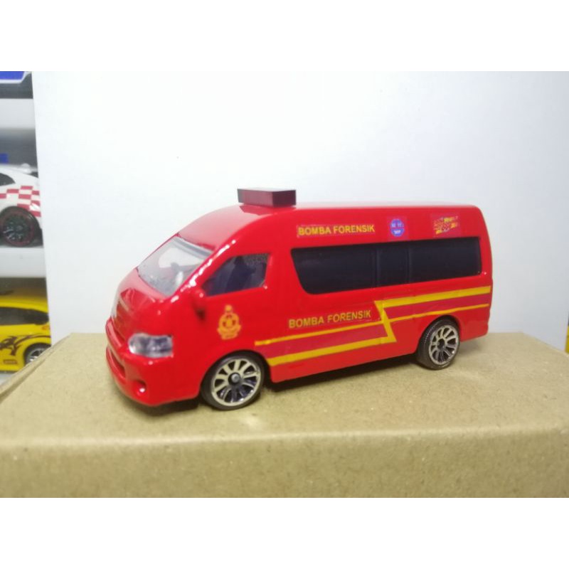 AMBULAN, JENAZAH, EMRS, BOMBA, POLIS BERGERAK 1/64 DECAL CUSTOM VAN ...