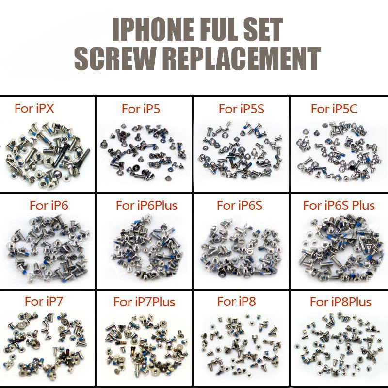 FULL SET SCREW Compatible For IPHON 5 5S 6 6S 6 PLUS 6S PLUS 7 PLUS 8 ...