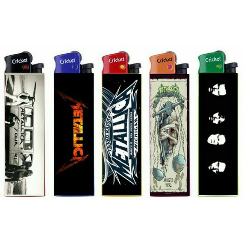 METALLICA AND JUSTICE FOR ALL 5 PCS LIMITED EDITION CUSTOM LIGHTER ...