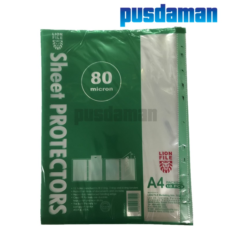 Lion A4 Sheet Protectors - 80micron | Shopee Malaysia