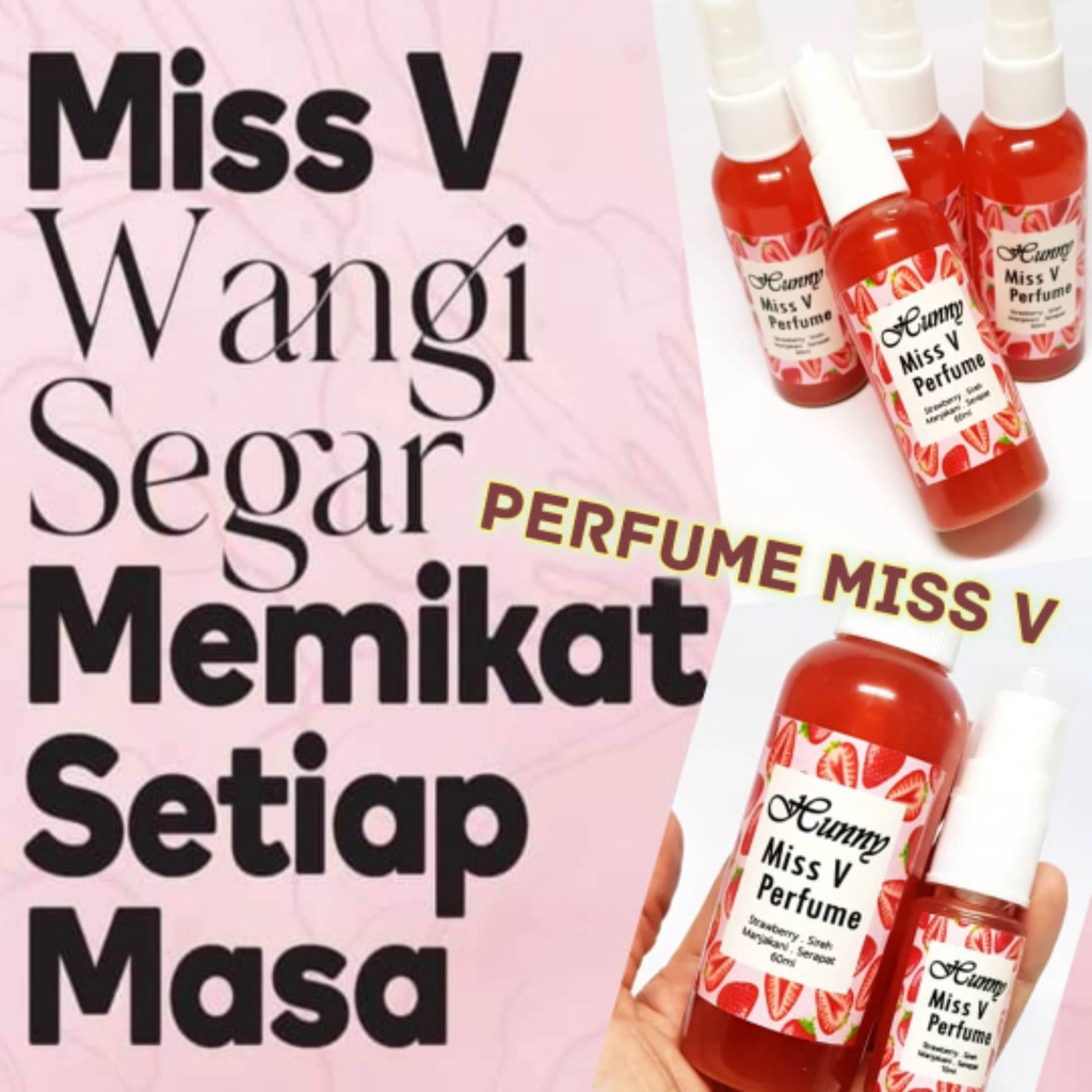 Perfume Miss V 10ml/ Spray Miss V Wangi Refresh/ Hygienic/ Hilang Bau ...