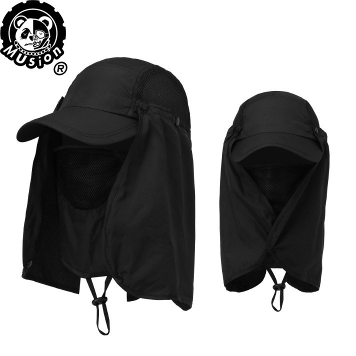 Musion Ready Stock Sun Protection SPF 50 Hat Man Detachable Face Cover ...