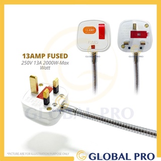 8"/ 15" 13A 3pin Plug Top E27 Light Bulb Lamp Holder Bendable Flexible ...