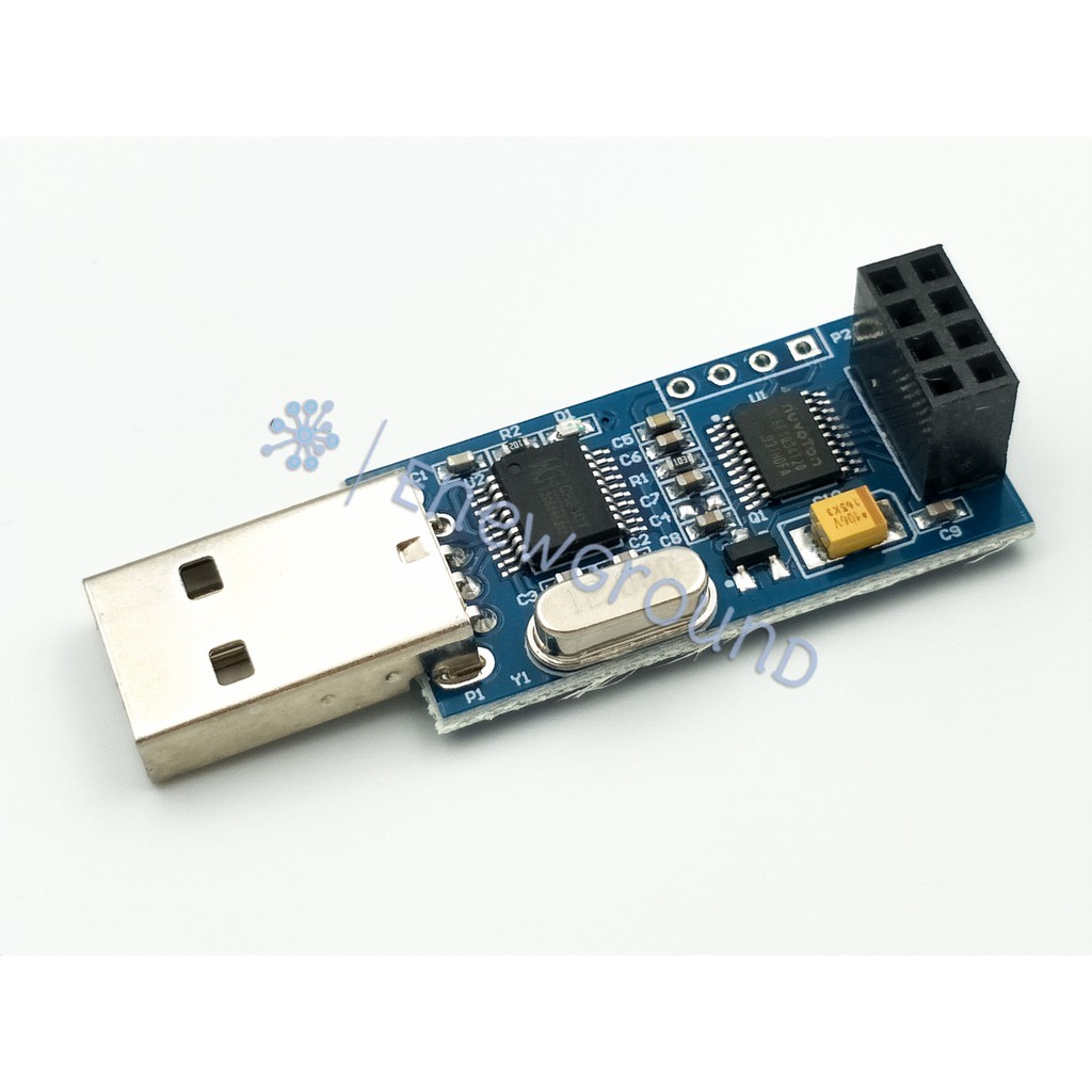 USB UART circuit (CH340 with pre-programmed NRF24L01+ transceiver IC ...