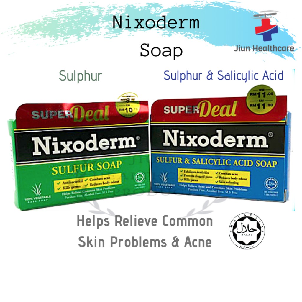 Nixoderm Soaps [Sulphur/ Sulphur & Salicylic Acid Soap] | Shopee Malaysia