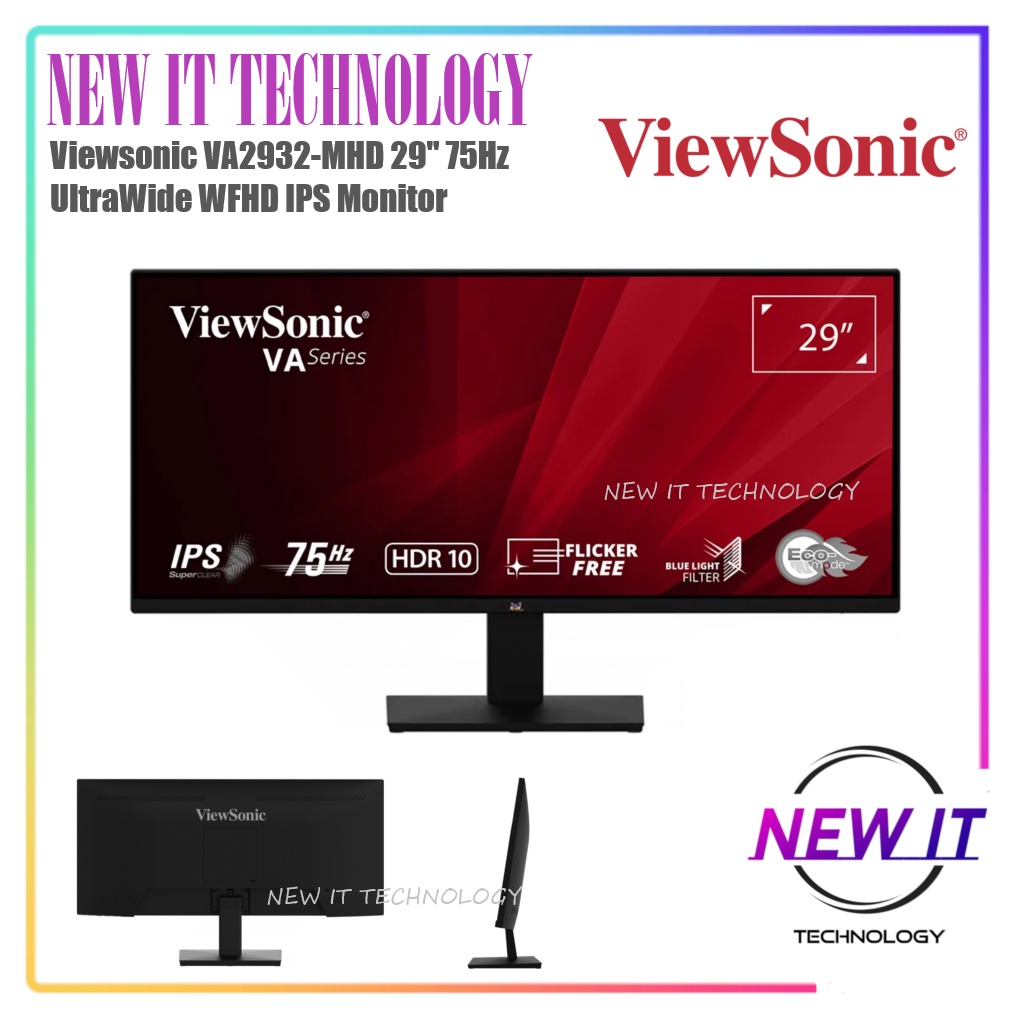 Viewsonic VA2932-MHD / VA2932 29" 75Hz 21:9 UltraWide WFHD IPS Monitor ...