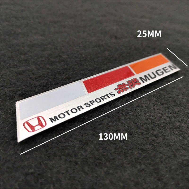 Mugen Logo Aluminium Red Black Part Car Spoiler Badge Emblem Logo For ...