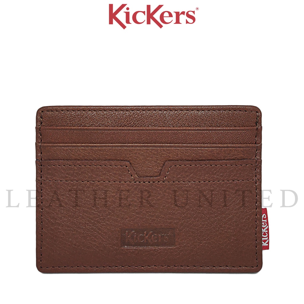 Kickers Genuine Top Grain Leather Camel Brown Card Holder #KIC87101 ...