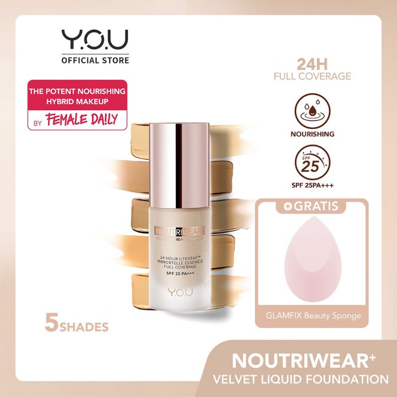 You Noutriwear+Velvet Liquid Foundation 20ml | Shopee Malaysia