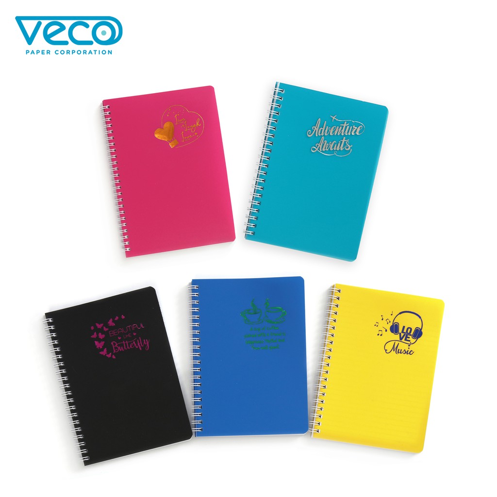 Veco Classic Notes 80lvs 5inx7in plastic sheet cover with hotfoil stamp ...