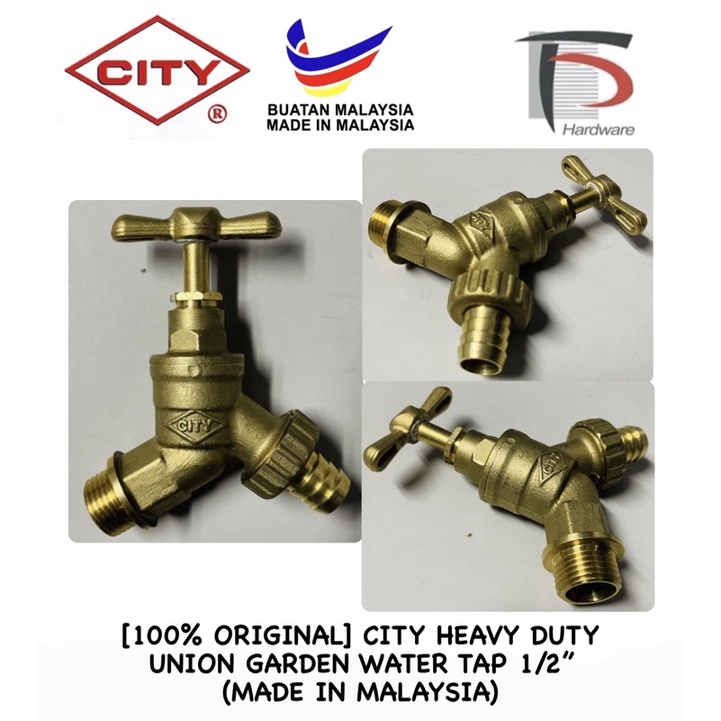 [100% ORIGINAL] CITY HEAVY DUTY UNION GARDEN WATER TAP 1/2” (MADE IN ...