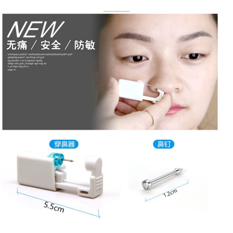 Nose Piercing Device Disposable Hole Punch Set/Alatan Tembak Lubang ...
