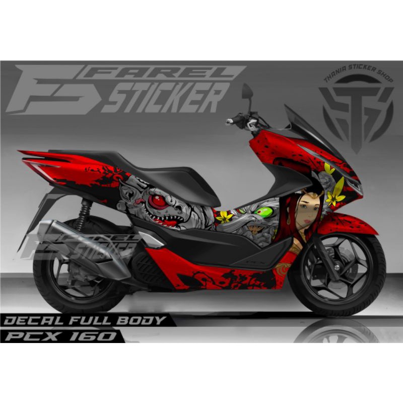 Decal full body Honda pcx 160 Sticker Variation dekal For pcx ...