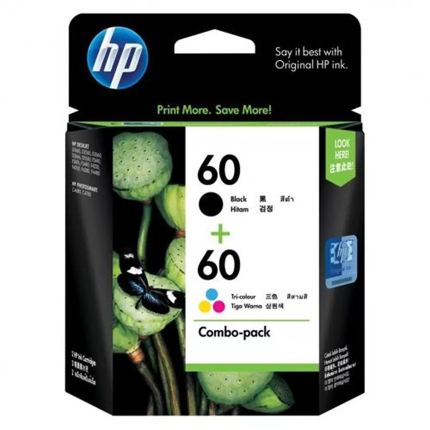 HP 60 BLACK/COLOR COMBO PACK ( CN067A ) | Shopee Malaysia