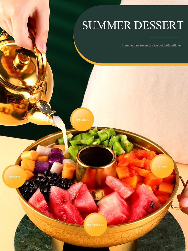 23cm Gold Cookware Stainless Steel Chinese Charcoal Small Hotpot ...